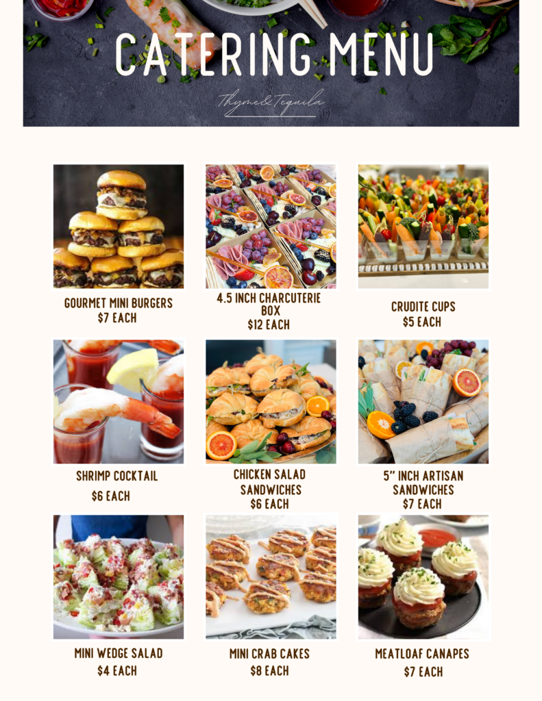 Catering Menus